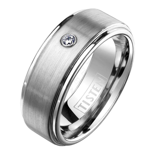 TISTEN BIZEL SET 8MM MEN'S RING | Men's Rings